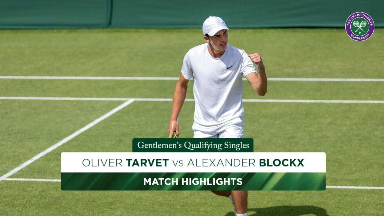 Oliver Tarvet beats Blockx to qualify for Wimbledon main draw. - The Championships, Wimbledon ...